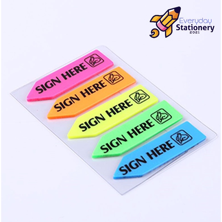 Sign Here Stickers For Officer With Variation Colour Arrow Penanda ...