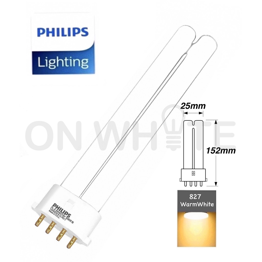 PHILIPS PL-S 9W 827 / 865 Tube 4Pin 2G7 PLS / PL-L / PLL Lamp 2P / 4P | Shopee Malaysia