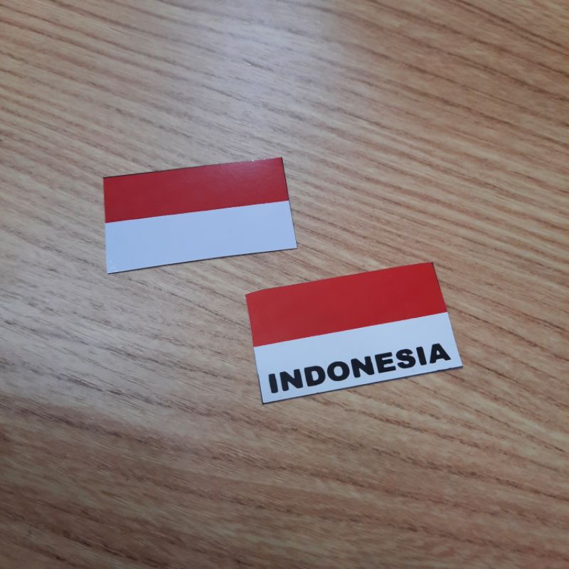 MERAH PUTIH Red And White Flag Stickers Unit - Red And White Cheek ...
