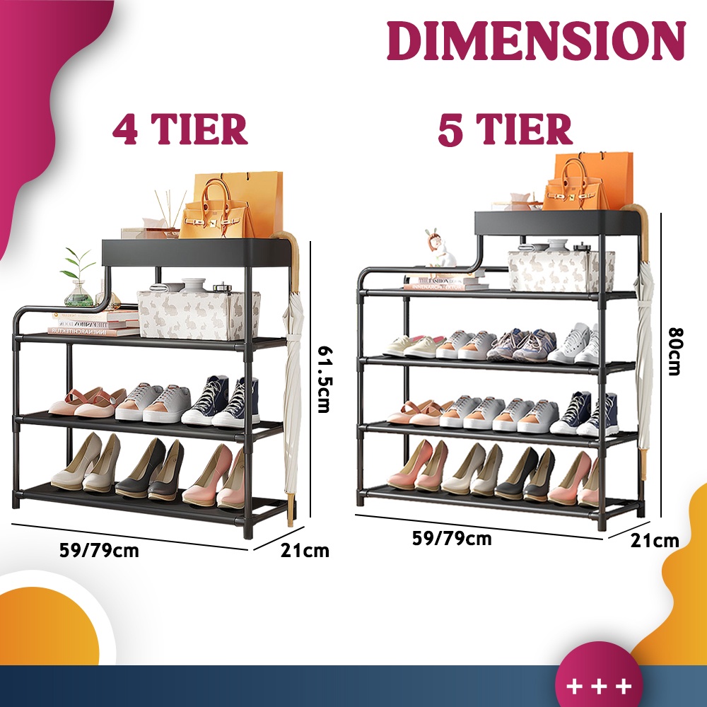 Worthbuy Shoe Rack Shoe Shelf With Storage Tray Saves Space Shoe ...