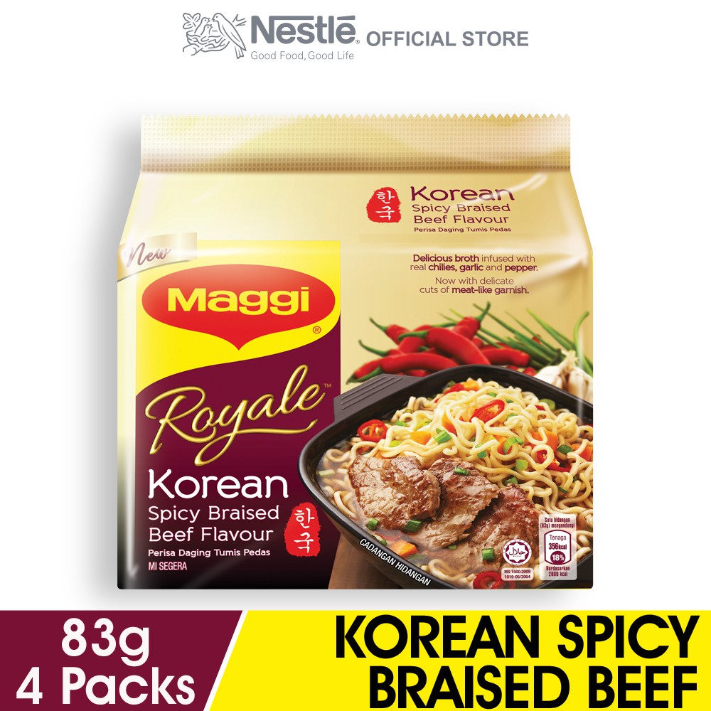 MAGGI Royale Korean Spicy Braised Beef (83g x 4 Packs) | Shopee Malaysia MAGGI Royale Korean Spicy Braised Beef (83g x 4 Packs) | Shopee Malaysia