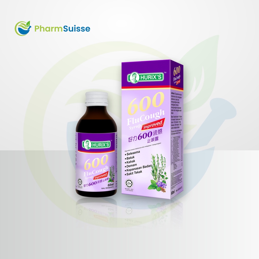 Hurix's 600 Flucough Syrup Improved 60ml | Shopee Malaysia