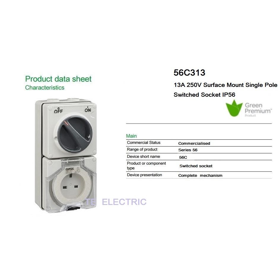 Schneider 2G13A Weatherproof Switch Socket (56C313/2) | atelier-yuwa ...