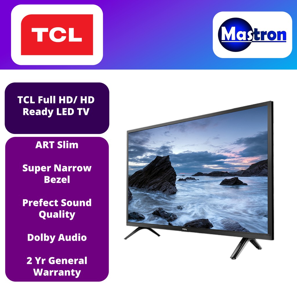 [CASHBACK 10%] TCL 32" 40" LED TV | LED HD DTV | 32D3000 40D3000 [Support MYTV - DVB-T2 ...