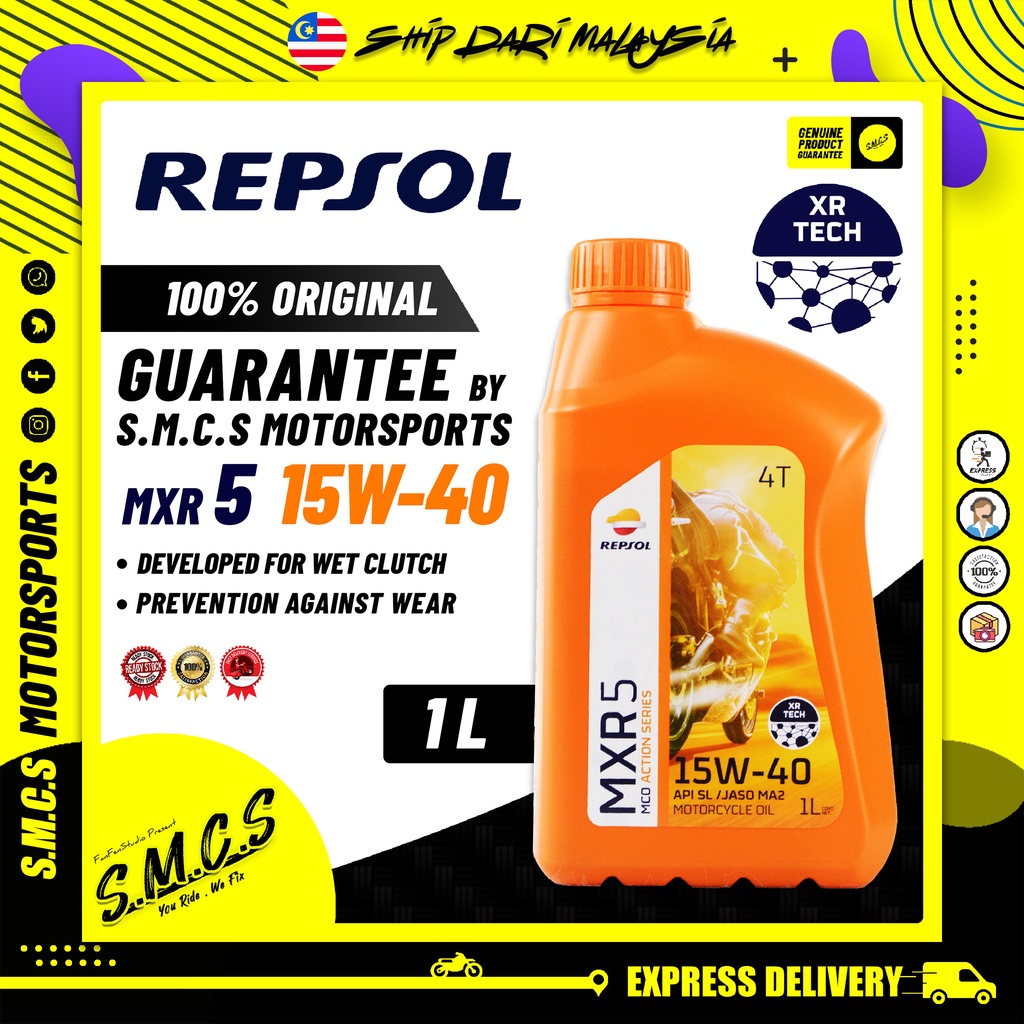 REPSOL 4T 15W40 MXR 5 [NEW] 1L XR Tech MCO ACTION SERIES 100%ORIGINAL ...