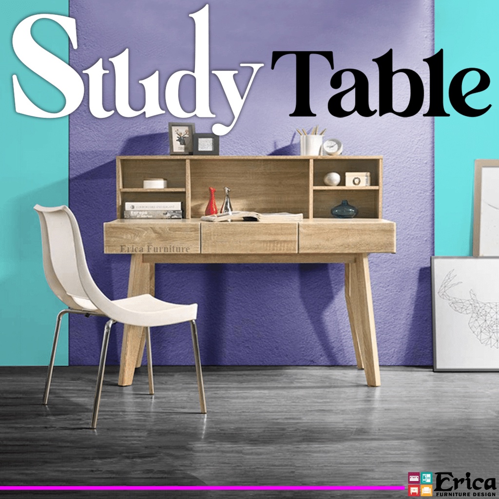 [FREE SHIPPING] Erica Study Table / Writing Table / Meja Tulis / Meja ...