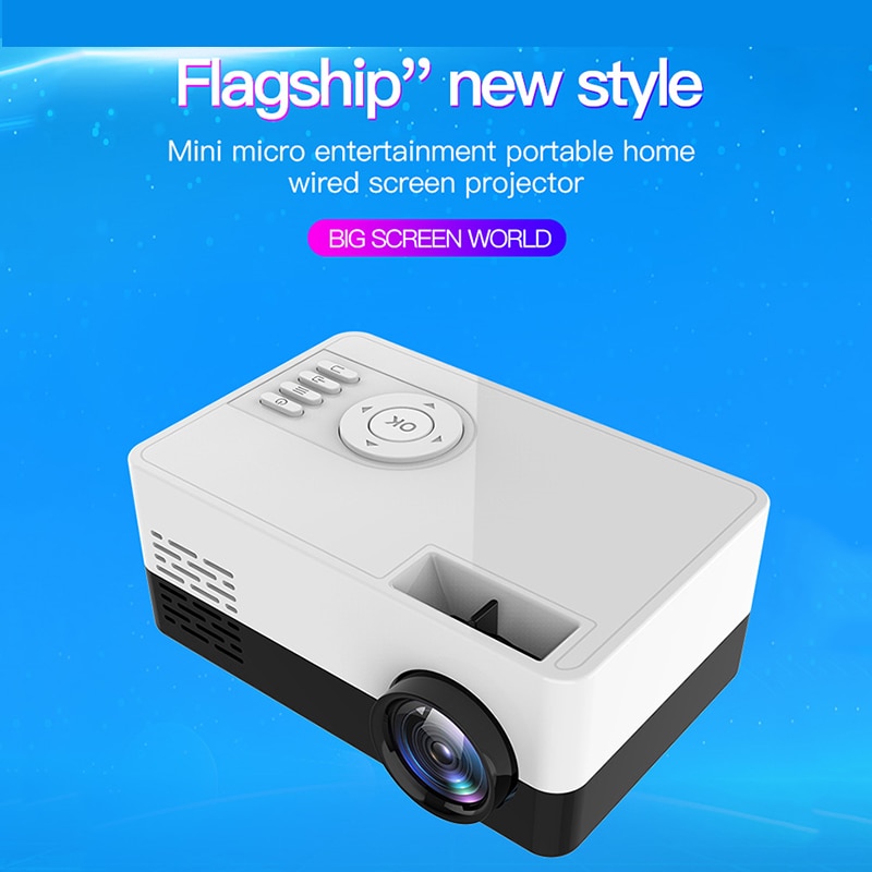 Mini projector 1500 lumens supports 1080p hdmi usb audio portable ...