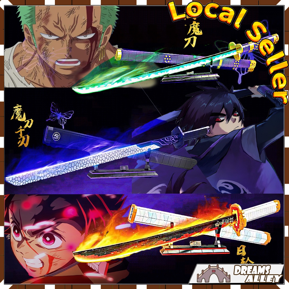 Building Blocks Zoro Demon Slayer Sword Exquisite Sword Model Hardest ...