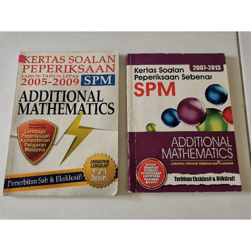 SPM Add Math exercise book module kertas soalan peperiksaan dwibahasa ...