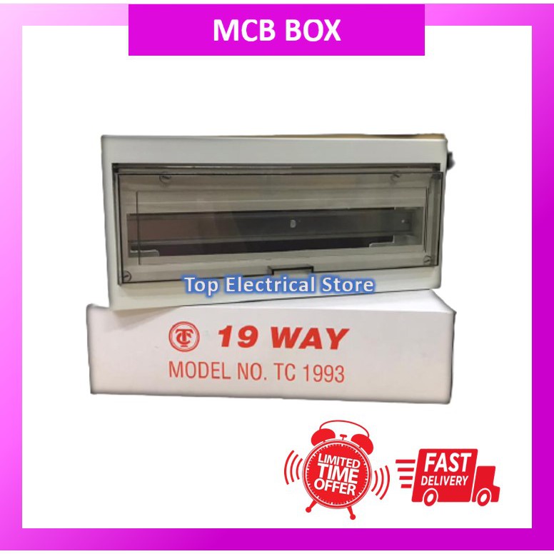 TC SURFACE PVC MCB DB BOX 19-21 WAY CONSUMER UNIT MCB DISTRIBUTION BOX ...