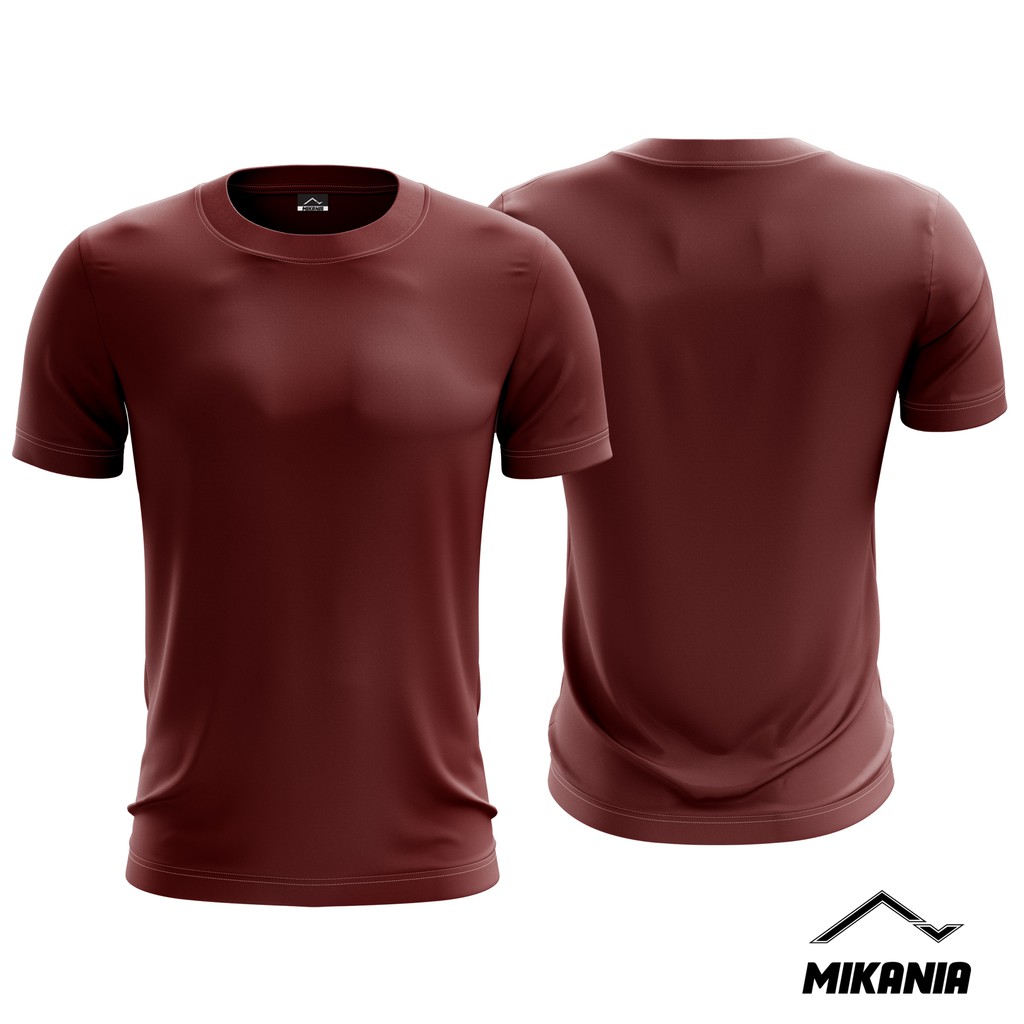 Plain Microfiber Jersey T-Shirt Maroon | Jersi T-shirt Microfiber ...