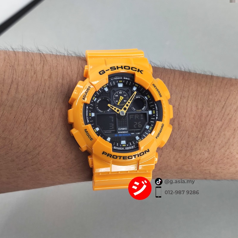 G SHOCK GA-100 GA-100A GA-100A-9 GA-100A-9A GA-100A-9ADR Bumblebee ...