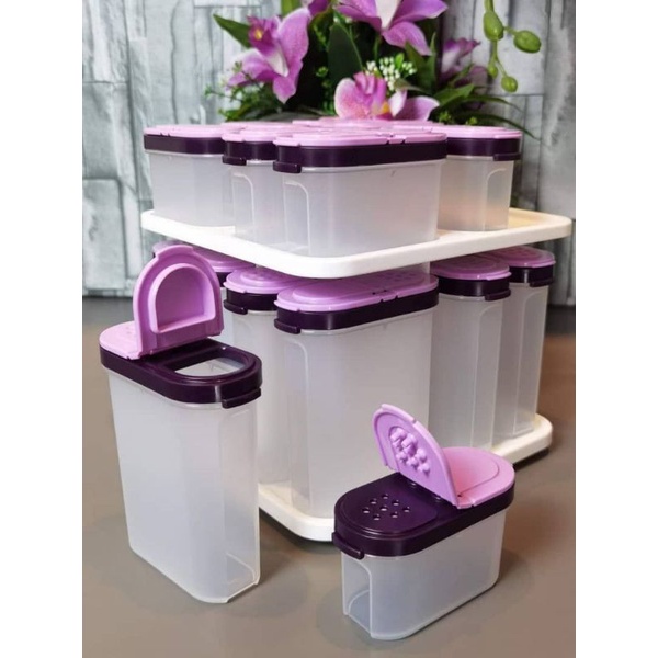 Bekas Rempah Ratus Boleh Pusing Tupperware Modular Spice Set - Rotation ...