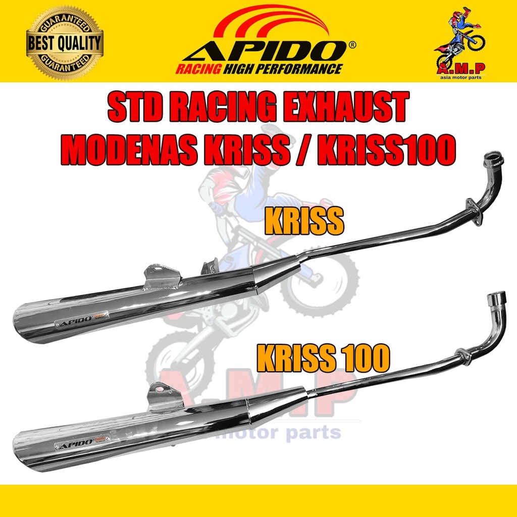 APIDO MODENAS KRISS KRISS100 KRISS110 STANDARD RACING EXHAUST MUFFLER APIDO RACING EKZOS KRISS ...