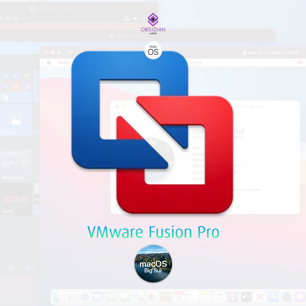 VMware Fusion Pro 12.1.1 macOS Full Lifetime Virtual Machine Big Sur ...