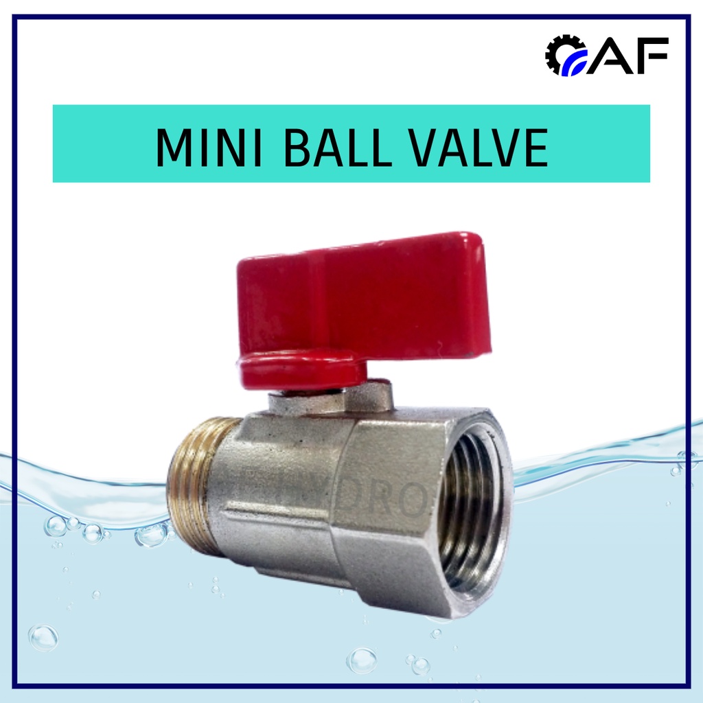 Brass Chrome Mini Ball Valve, 1/4” to 3/4” Male Female Threaded Stop ...