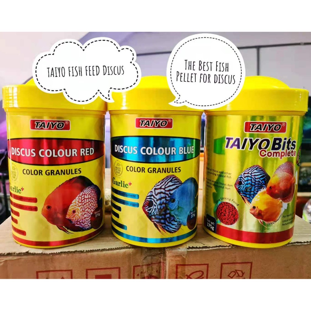 TAIYO TAIYOBits Complete Discus Red & Blue Fish Food Makanan 70g/120g ...