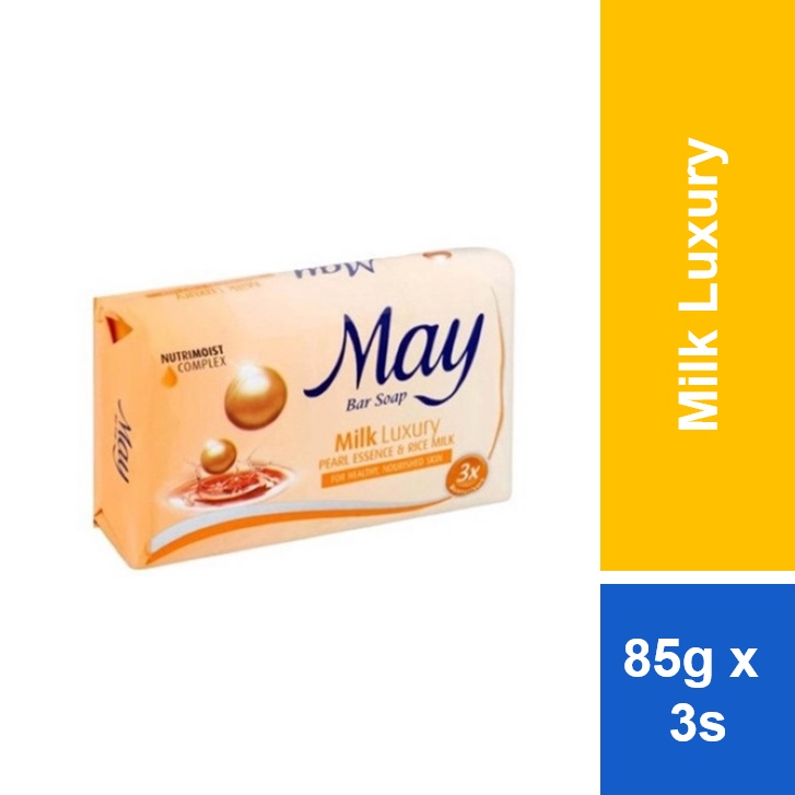 May Bar Soap Milk Luxury 85g x 3s | Shopee Malaysia
