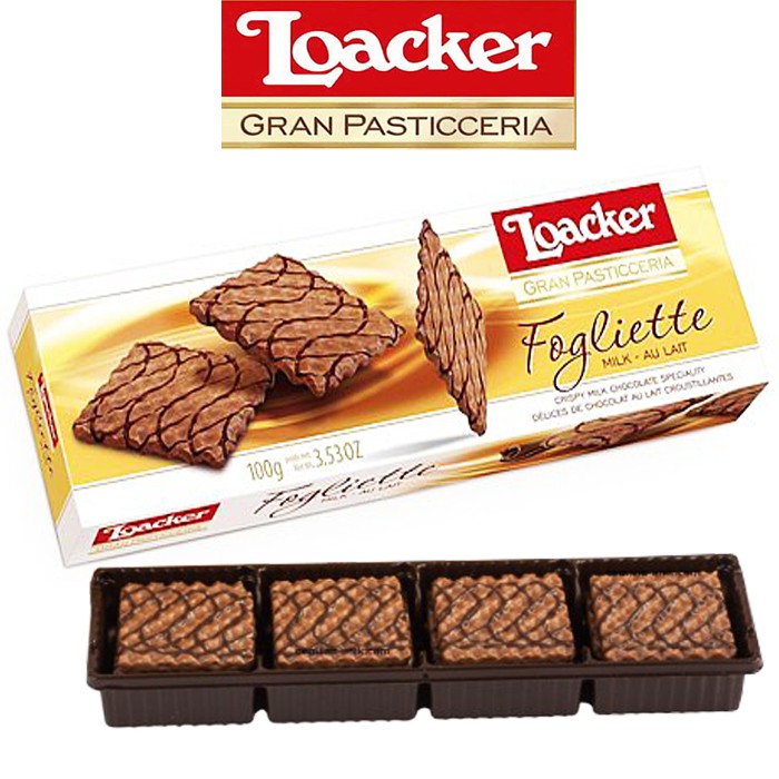 CHOCOLATE Loacker Gran Pasticceria Fogliette 100G | Shopee Malaysia