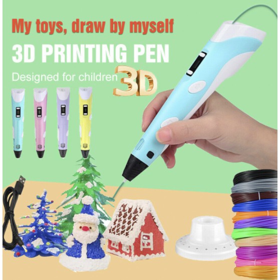 3D Pen Printing Kit DIY Drawing Print Doodle With Filament Arts Craft ...