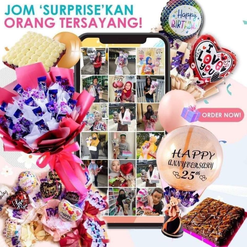 BOUQUET FLOWER/HAPPY BIRTHDAY/ ASSORTED & KEK MAMASAB ASSORTED | Shopee ...