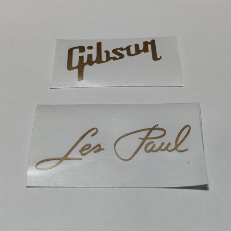 Gibson Les Paul headstock logo decal/sticker gold | Shopee Malaysia