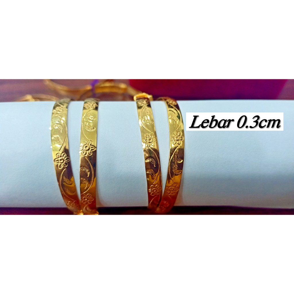 Merdeka 916 Gold Baby Bangle / Emas 916 Bayi Gelang (BBG000001 ...