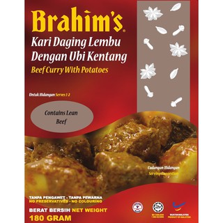 Brahim's Meals Ready To Eat 180g Brahim Brahims MRTE Instant Travel ...