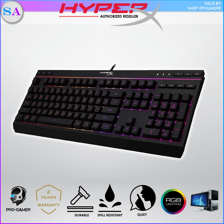 Hyperx Alloy Core Rgb Membrane Wired Gaming Keyboard Hx Kb5me2 Us