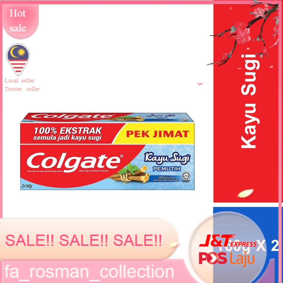 Colgate Kayu Sugi Whitening Toothpaste Valuepack 160g x 2 | Shopee Malaysia