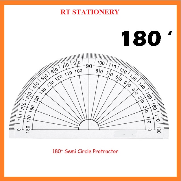 Sanko Star Transparent 180 Degree Protractor Ruler / Semi Circle ...