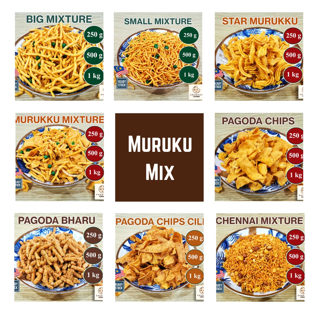 Muruku Mix / Aneka Muruku | 500g, 1kg | Shopee Malaysia