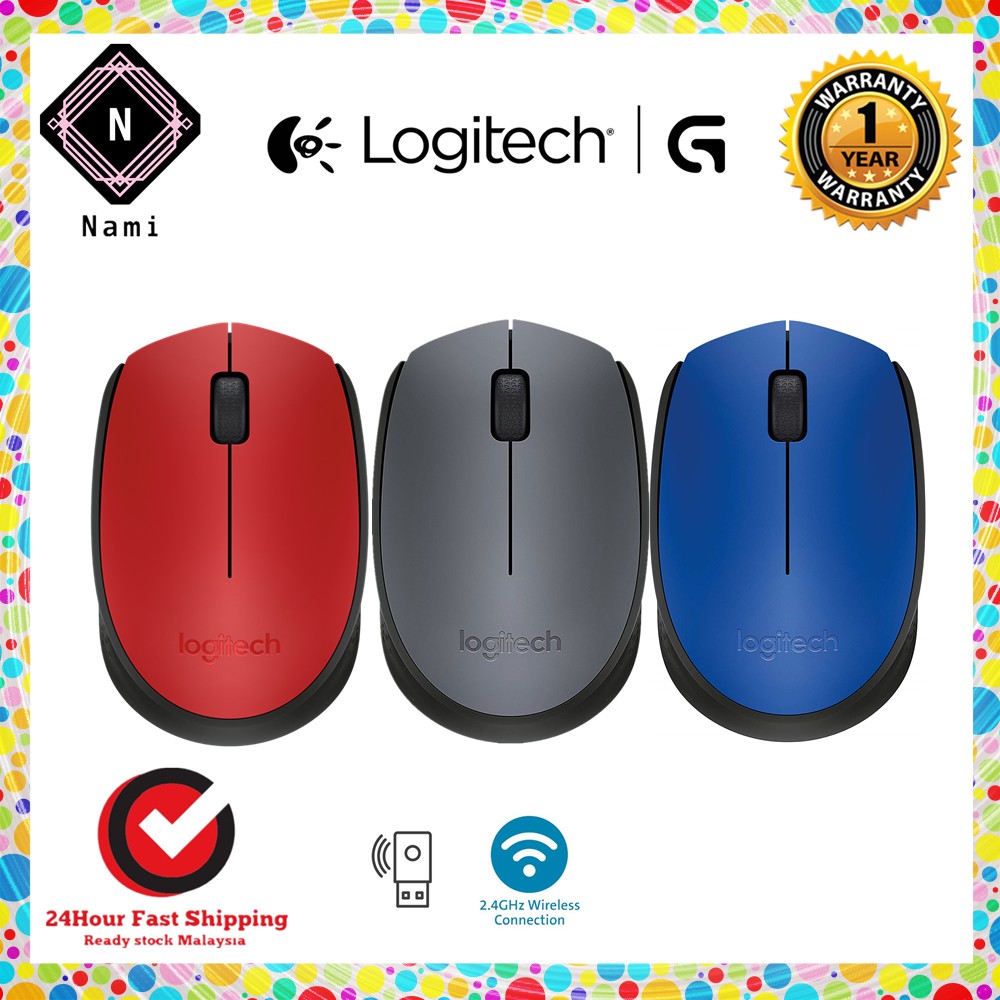 TETIKUS TANPA WAYAR Genuine Logitech M170 Wireless Mouse (Carton box ...