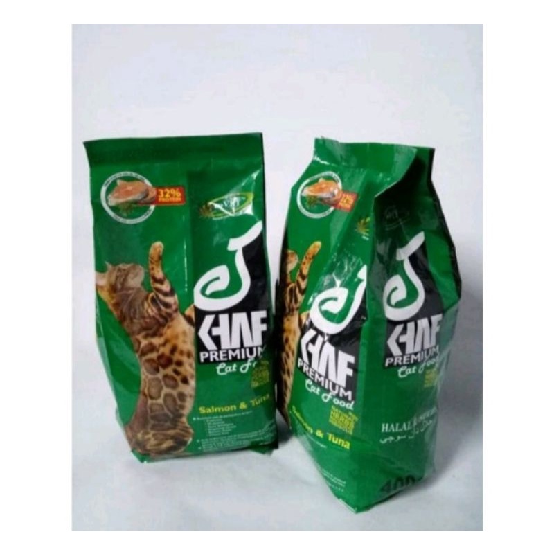 Khaf Premium Halal Cat Food Salmon and Tuna 400g | Shopee Malaysia