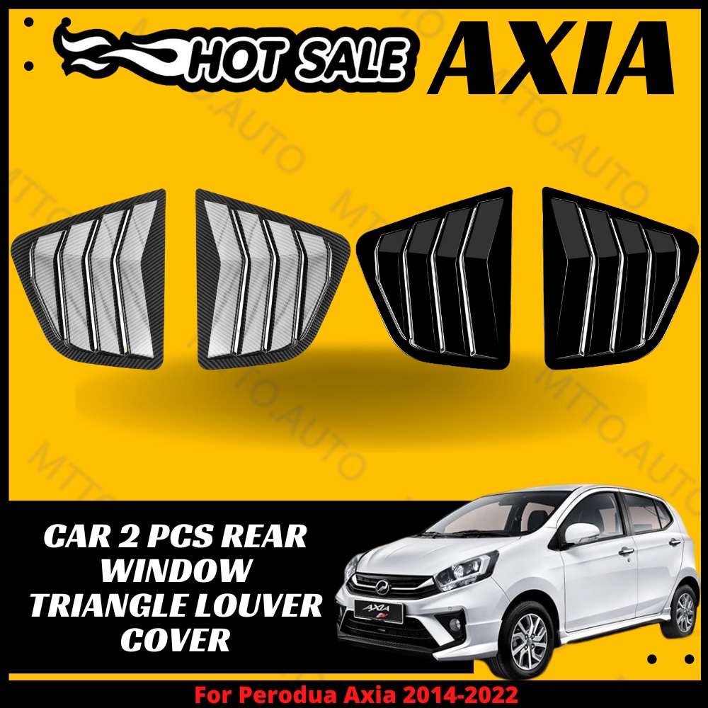 MTTO Perodua Axia 2014-2022 Exterior Car 2 Pcs Rear Window Triangle ...