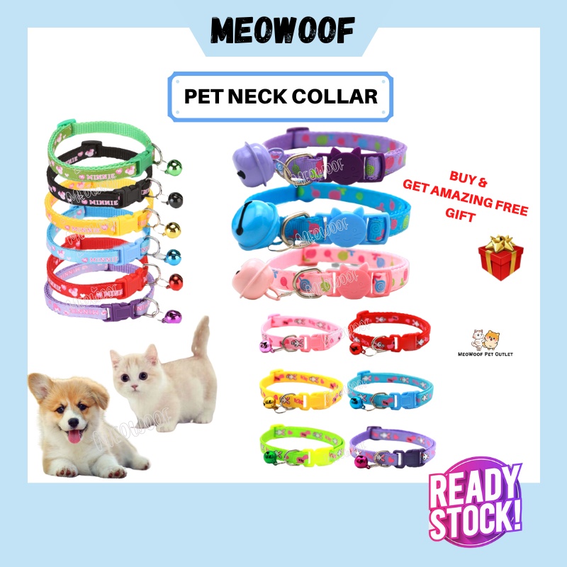 MEOWOOF Rantai Kucing Loceng Cat Collar With Bell Dog Collar Pet Collar ...