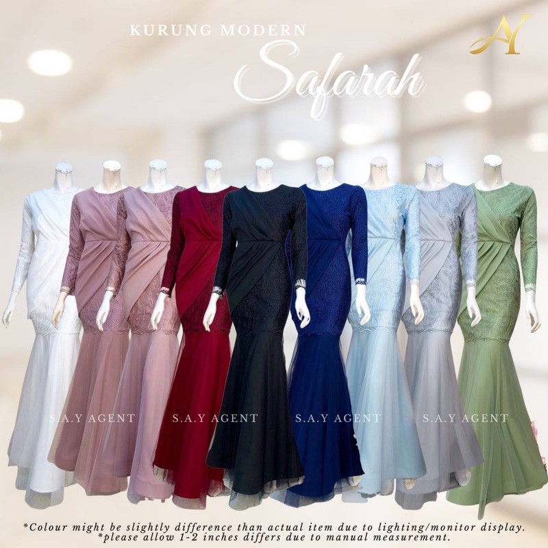 2021 KURUNG MODERN SAFARAH Baju Merisik Tunang Nikah Sanding Kahwin ...