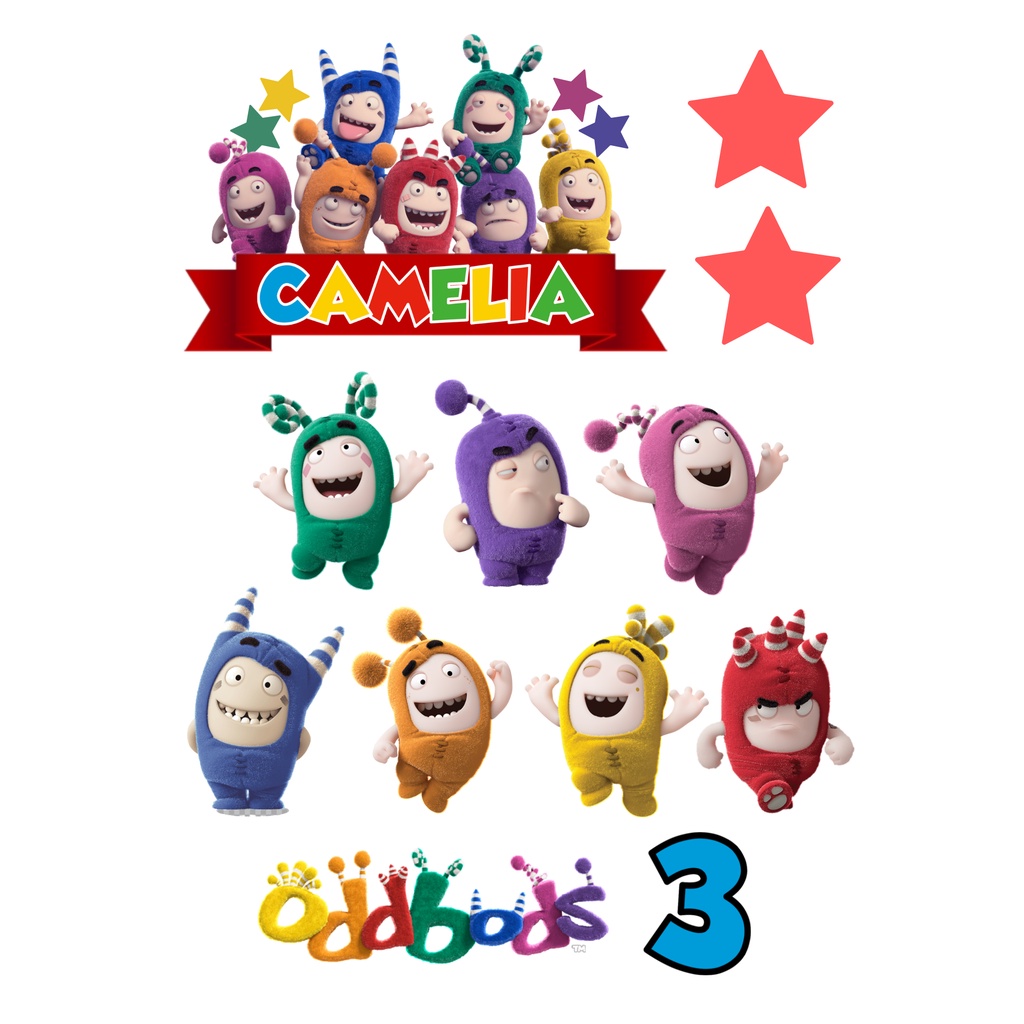 Oddbods Custom Topper Birthday Cake | Shopee Malaysia