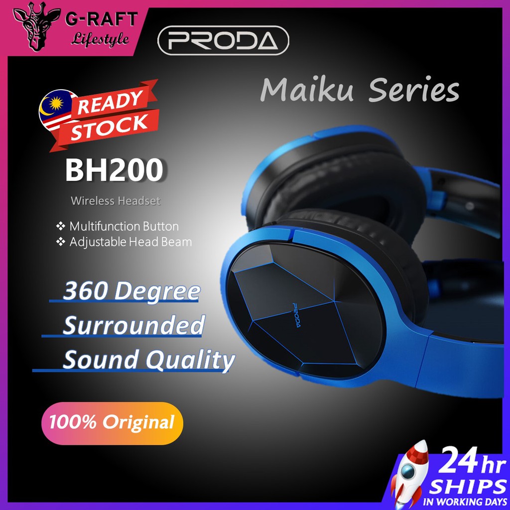 Remax Proda PD-BH200 Maiku Wireless Gaming Headset | Shopee Malaysia