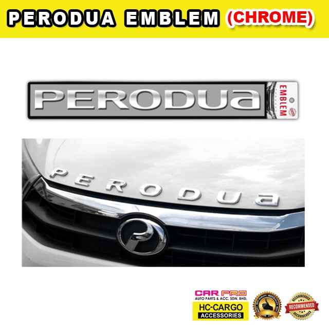 Perodua 3D Wording Emblem Logo (Chrome) | Shopee Malaysia