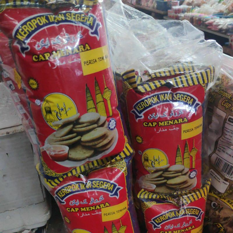 keropok ikan segera cap menara perisa tomyam | Shopee Malaysia