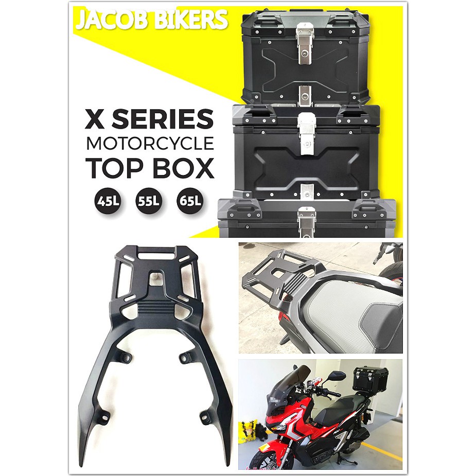 HONDA ADV 150 tailstock shelf with luggage rack + Aluminium Top Box X ...