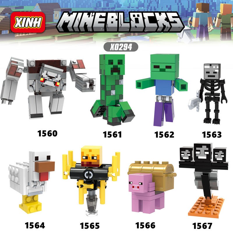 Minecraft Building Blocks Toys Minifigures Kids Gift X0294 model ...