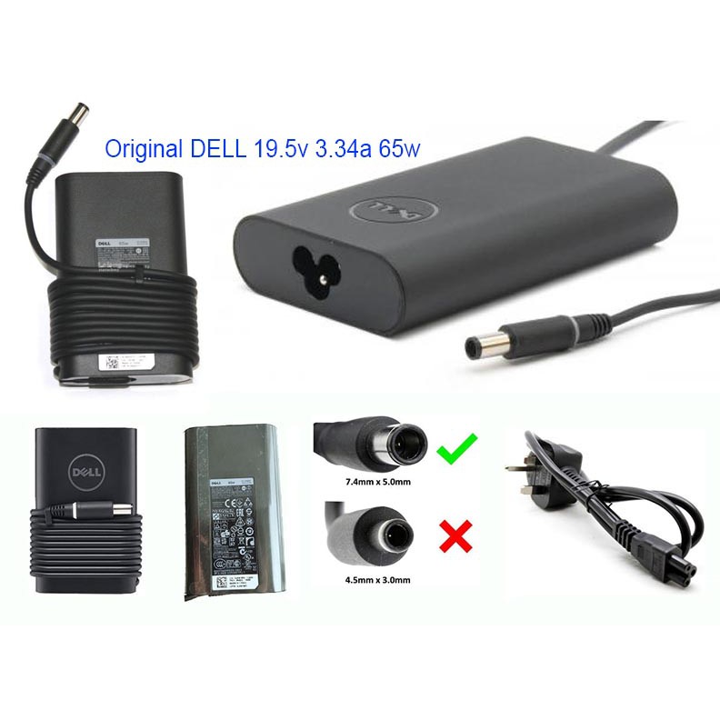 Original DELL 19.5V 3.34A 65W LA65NM130 HA65NM130 Power Adapter Charger ...