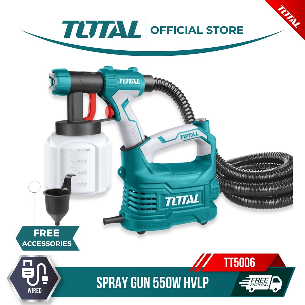Total Spray Gun HVLP (550W) TT5006 | Lazada