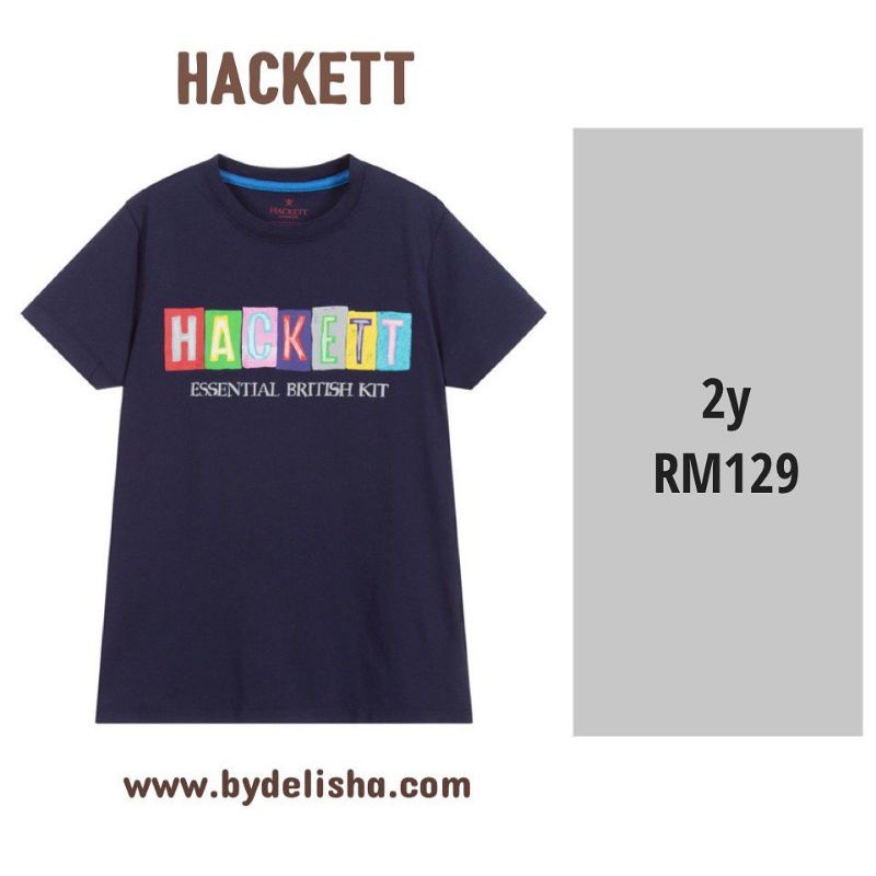 Hackett Kids 2y T-shirt Hackett Essential British Kit Logo | Shopee Malaysia