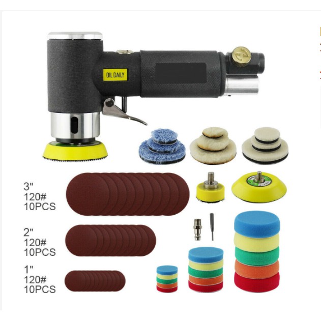 1" 2" 3" MIni Pneumatic Polisher Air Orbital Sander Buffer Machine Car ...