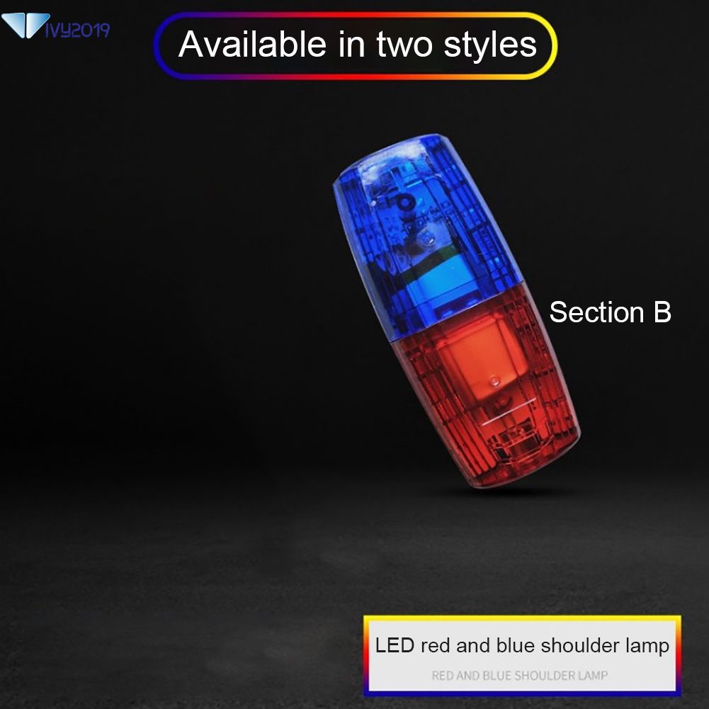 Night running Safety warning light LED flashing lights red and blue ...