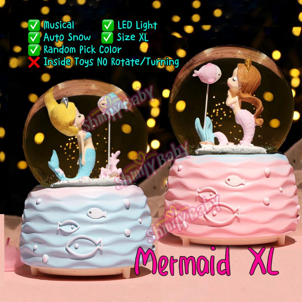 Music Box Disney Frozen Elsa Anna Pony Princess Mermaids Crystal Ball ...
