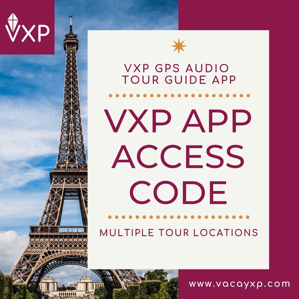 VXP GPS Audio Tour Guide App - Access Code (Multiple Tour Locations ...